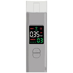 ■息を吹き込むだけでアルコール濃度を測定できます。■約20秒で測定完了します。（スタートアップに約10秒、息を吹きこみ5～10秒）■測定結果をデジタル表示と音でお知らせします。■測定結果をレッド・イエロー・グリーンの3色で表示します。■メモ...