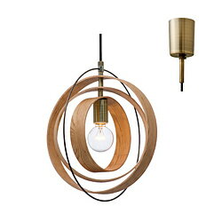 ■電球：LEDボール形電球 E26 60W相当 (電球色)付■消費電力：7W■素材：木、スチール■点灯方式：壁スイッチ(点灯→消灯)■サイズ：シェードW35×H37×D7～31cm フランジφ8×H10.5cm■コード長：全長58～131c...