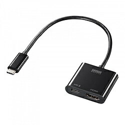 DisplayPort Altmodeに対応したType-CポートをHDMI（4K/60Hz）に変換し映像出力ができる変換アダプタ。PD充電に対応しパソコンやタブレットを充電しながら映像出力可能。「USB Type C-HDMI変換アダプタ...
