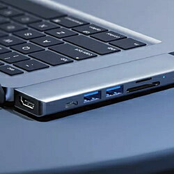 MacBookを7つのポートで機能強化する、急速充電対応USB-Cハブ「GeeHub-X1」【87W急速充電対応/4K HDMI/PowerDelivery/USB-C 2ポート/USB-A 2ポート/USBハブ/SD/Micro SD】■...