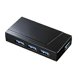 マグネットでしっかり固定できるバスパワーUSB3.2 Gen1（USB3.1/3.0）×4ポートハブ。「USB3.2 Gen1 4ポートハブ（4ポート・バスパワー）」■USB3.2 Gen1（USB3.1/3.0）4ポートのUSBハブです。...
