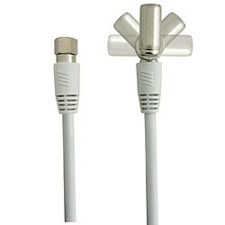 ■自在に動く片端可動式プラグ　プラグの先端が180°動くため、接続する場所に合わせてプラグの向きを変えられます。■壁際の狭い場所でも大活躍　180°可動するから、壁面にもかべ際の狭い場所にも配線しやすい。■簡単に外れないネジタイプ（片端F型...