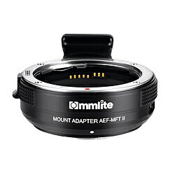 Commlite（コムライト）CM-AEF-MFT IIは、キヤノンEF(EF-S)レンズをマイクロフォーサーズのカメラで使用するために開発された、オートフォーカス対応の電子マウントアダプターです。前モデルより対応レンズが増えたとともに、U...