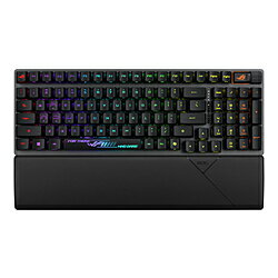 ROG Strix Scope II 96 RXワイヤレス光学式ゲーミングキーボード、トライモード接続対応、ストリーミングホットキー、多機能コントロール、ROG RX光学式キースイッチ、ROGキーボードスタビライザー、ROGデザインABSキ...