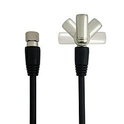 ■自在に動く片端可動式プラグ　プラグの先端が180°動くため、接続する場所に合わせてプラグの向きを変えられます。■壁際の狭い場所でも大活躍　180°可動するから、壁面にもかべ際の狭い場所にも配線しやすい。■簡単に外れないネジタイプ（片端F型...