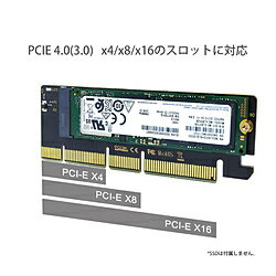 直差しブラケットレスタイプ　3.0/4.0 x4 x8 x16専用（短いx1/x2ポートにはご使用出来ません）PCI-Express ブラケットレスタイプ 3.0/4.0 x4x8x16 / NVMe SSD 2230/2242/2260/...