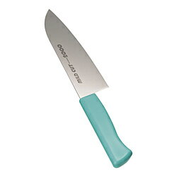 画像はイメージの場合があります。あらかじめご了承ください。衛生管理に便利なカラー包丁、マイルドカット2000シリーズの「万能包丁」■包丁の仕様・形状：万能（三徳）型・刃型：両刃・刃渡りサイズ：16cm・ハンドルの色：グリーン■衛生管理に便利...