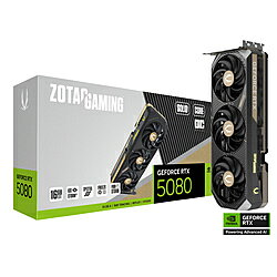ZOTAC GAMING GeForce RTX 5080 SOLID CORE OCは、ゲーミングとコンテンツ制作の両方に対応する高性能グラフィックスカードです。2.5スロット設計と強化メタルミッドフレームを採用し、システム構成に柔軟に対...