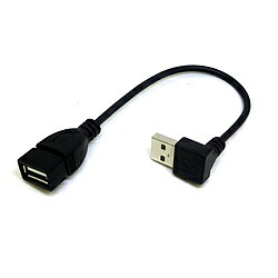 USBケーブル A下L型（オス）-A（メス）20cmケーブル長0.2m形状USB-A → USB-A仕様1［端子］USB A(メス) - USB A(下L型 オス)［ケーブル長］約20cmUSBケーブル A下L型（オス）-A（メス）20cm