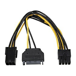 PCI Express 8ピンコネクタ非搭載電源を有効活用。■電源ユニットのPCI Express VGA用コネクタ (6ピン) とシリアルATA電源コネクタ (15ピン) をPCI Express VGA用コネクタ (8ピン) に変換しま...