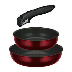 IHとガス火の両方で使用できる便利なフライパン3点セットです。耐久性の高いコーティングが施されているため、焦げ付きにくく、長くお使いいただけます。餃子などの皮も綺麗に剥がれるので、調理がスムーズです。フライパンは深型設計になっているので、様...