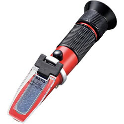 ■10～30℃間の自動温度補正機能付きです。【用途】・糖度や濃度の測定。【仕様】・分解能（Brix％）： 0.5・測定範囲（Brix％）： 0～50・幅（mm）： 29・奥行（mm）： 29・高さ（mm）： 155・温度補正範囲： 10℃～...