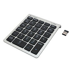 表計算ソフトに強いオリジナル配列大きく見やすい数字フォント「2.4GHzワイヤレステンキー」■1列多い28キー採用の表計算ソフトで使いやすいテンキーノートPCと同じパンタグラフ方式を採用したワイヤレステンキーです。一般的なテンキー配列に1列...