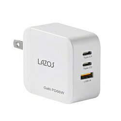 入力AC 100-240V～50/ 60Hz 1.5A　出力Type-C1・C2：(個別使用時) 5V-3A/ 9V-3A/ 12V-3A/ 15V-3A/ 20V-3.3A (66W Max)　(PPS)3.3-21V 3A　USB-A：...