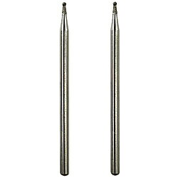 ■ガラス、セトモノの彫刻、研削用ダイヤモンドビットです。 仕様1本体サイズ：45×2.35mm、シャフト径：径2.35mm、本体重量：1g仕様2最高対応回転数：300000min-1(回/分)、［先端形状］丸［材質］先端：ダイヤモンド、電着...