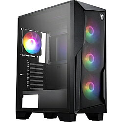 強化ガラスのサイドパネルとRGB LEDファンを搭載。エアフローとコストパフォーマンスに優れたミドルタワー型PCケース■サイドに強化ガラスパネルを搭載■フロントにエアフローを高めるメッシュパネルを装備■ATX、microATX、Mini-I...