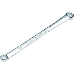 ■オフセットが15°で、ロングタイプのめがねレンチです。【用途】・汎用工具【仕様】・全長（mm）： 200・対辺寸法（mm）： 10×12オフセットが15°で、ロングタイプのめがねレンチです。