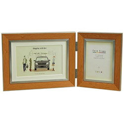 異なるフレームを併せて使うタイプ ！　記念品に大変喜ばれるフレームです。【製品仕様】■外寸：360×175mm■内寸：[左]178×128mm　[右]128×90mm■窓寸：[左]168×118mm　[右]118×80mm■重量：450g■...