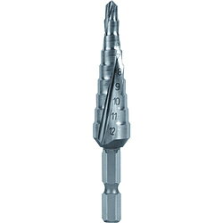 ■母材にコバルトハイスを採用し、耐摩耗性・耐熱性に優れています。■ストレート刃と比較し切削スピードと耐久性がアップしています。■被削材:鉄板・銅板（2mmまで）、アルミ板・樹脂（3～4mmまで）、ステンレス板（1mmまで）。母材にコバルトハ...