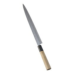 画像はイメージの場合があります。あらかじめご了承ください。シャープな切れ味で熟練された技術を持つ人にピッタリ、堺 菊守 本霞研 極上シリーズ「ふぐ引包丁」■包丁の仕様・形状：ふぐ引型・刃型：片刃・表示サイズ：27cm※表示サイズは、マチ付き...