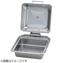 ■IH調理器を熱源として使用できるチェーフィングディッシュです。火を使わないで保温できるので安全・安心です。■別売のスタッキングスタンドを使用すれば、固形燃料でもお使いいただけます。■湯煎式タイプです。■ドームカバー（蓋）は油圧によりゆっく...