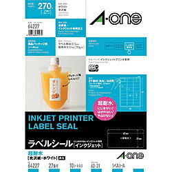 ■インクジェットプリンタで印刷した文字や写真が水に濡れてもにじまず、また超耐水紙なので紙の表面が破けません。■冷蔵庫から取り出したガラス瓶などの結露でラベルシールがはがれません。■ツヤツヤとした光沢感のある印刷面です。【製品仕様】■色：白■...