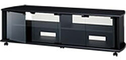 ■部屋のトーンを選ばない、マットブラックの定番スタイリング。■サイズ：W1408×D396×H412（mm）■質量：約26kg■付属品：棚板2枚、キャスター受皿5枚、転倒防止ロープ本体サイズ(幅×高さ×奥行)mm1408×412×396総耐...