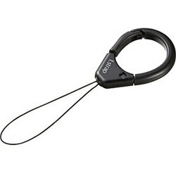 〔フィンガーストラップ〕指を通して落下防止に！ハードを傷つけにくい、軽い樹脂素材のフィンガーストラップ。（ブラック）■ 不意の落下が防止できる、指をしっかり通せるリング形状のフィンガーストラップです。■ スマートフォンやデジカメなどにおすす...