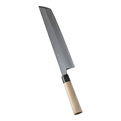 画像はイメージの場合があります。あらかじめご了承ください。シャープな切れ味で熟練された技術を持つ人にピッタリ、堺 菊守 本霞研 極上シリーズ「骨切包丁」■包丁の仕様・形状：骨切型・刃型：片刃・表示サイズ：33cm※表示サイズは、マチ付き包丁...