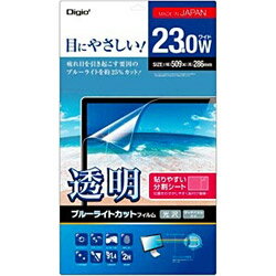 ※モニターのサイズは各社若干の差がありますので、対応画面サイズは目安となります。お求めの前に使用する機器の画面サイズとフィルムのサイズをご確認の上お求め下さい。〔23.0型ワイド用（幅509×高さ286mm）〕疲れ目を引き起こす要因のブルー...