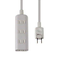 ●180°回転プラグ。耐トラッキングカバー付。●熱に強い。●使用していないコンセントの刃受口を封じて幼児のいたずらによる感電予防となります。●安全の保護被ふく■定格　125V　15A■合計1500Wまで■コード長：3m■口数：4個口■カラー...