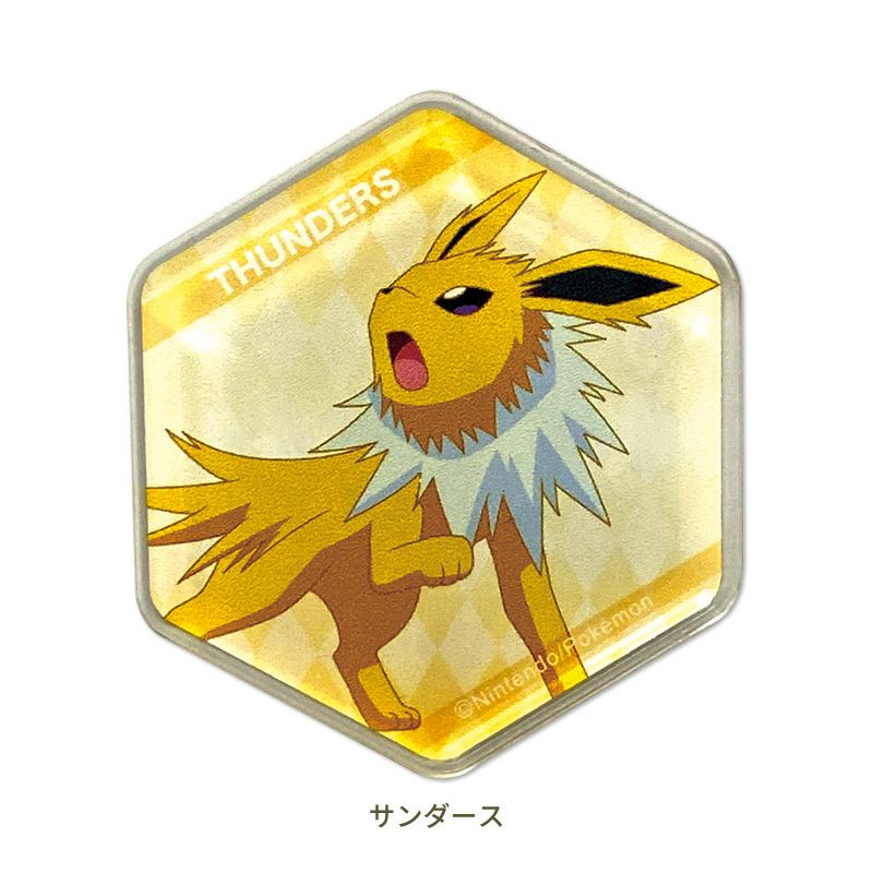 ポケモン ポケットモンスターいろいろなものを貼りだしておけるマグネット。本体約W40×D4×H45(mm）材質 : アクリル、フェライト磁石ポケットモンスターから　集めて組合せられるハニカムアクリルマグネット第2弾が登場！シャワーズ、サンダ...