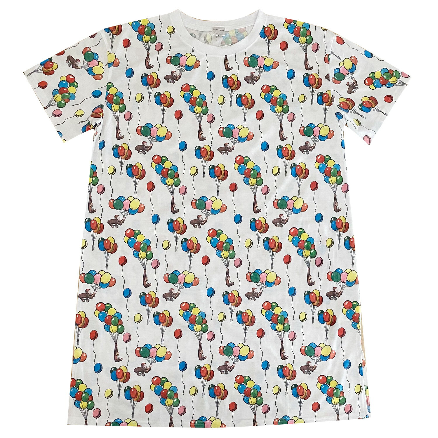 おさるのジョージTシャツ・カットソー。着丈：99cm、身幅61cm、肩幅：57cm、袖丈：20cmカテゴリ : Tシャツ白 ホワイト 多色 マルチカラー女性