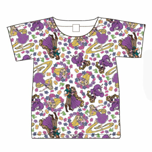 ディズニーTシャツ・カットソー。着丈：67cm、身幅50cm、肩幅：44cm、袖丈：20cmカテゴリ : Tシャツ白 ホワイト 紫色 パープル 多色 マルチカラーM