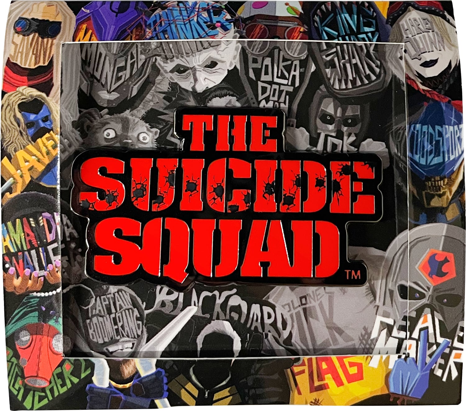 H3.2×W5.5×H0.2cm「ザ・スーサイド・スクワッド “極”悪党、集結」のピンバッジです。 THE SUICIDE SQUAD, and all related characters and elements ? & ? DC Co...