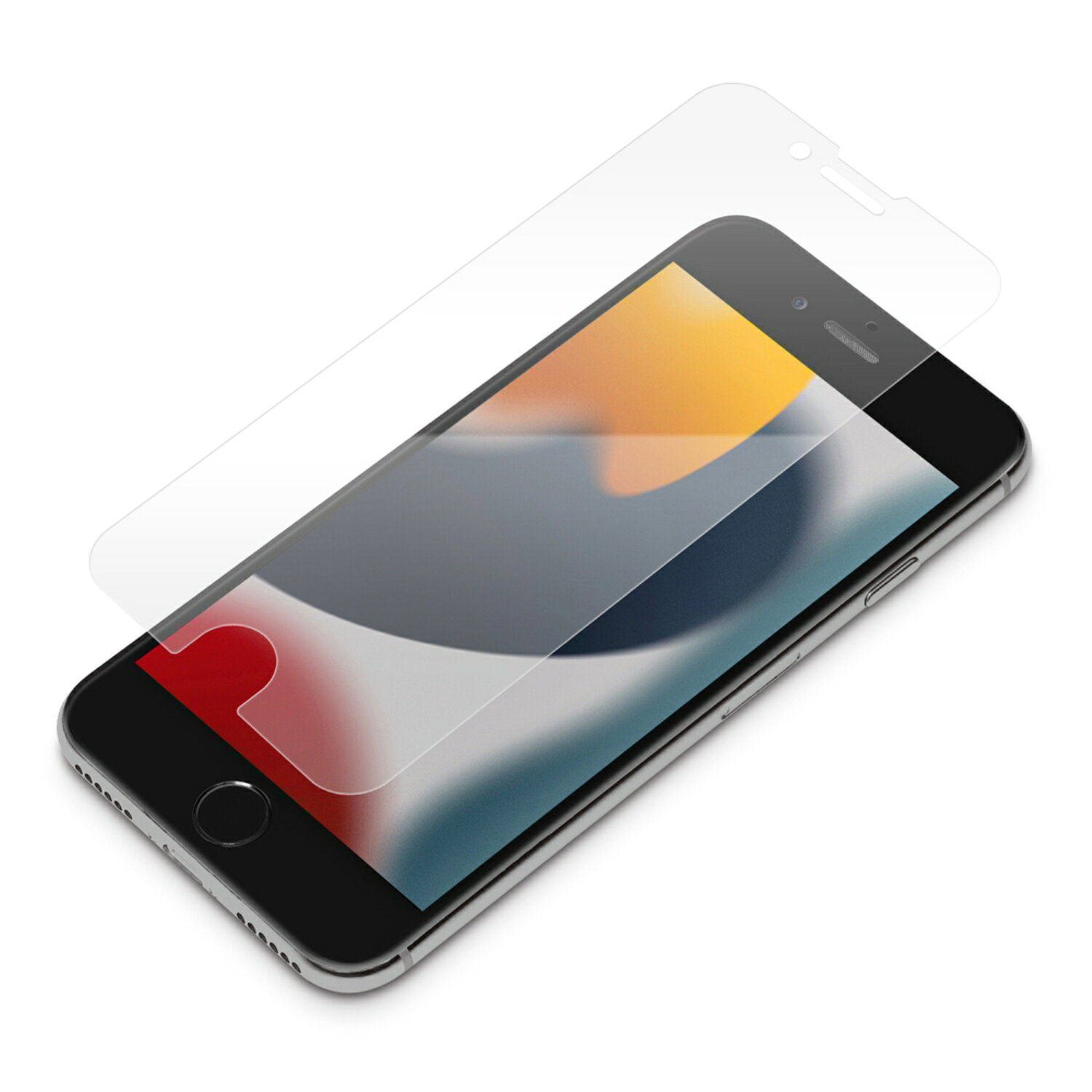 W58×H129×D0.35mm　2g適合機種 : iPhone SE（第3世代）?iPhoneSE（第2世代）?iPhone 8?iPhone 7?iPhone 6s?iPhone 6 「PG-22MSF01」は、衝撃とキズから画面を守り...