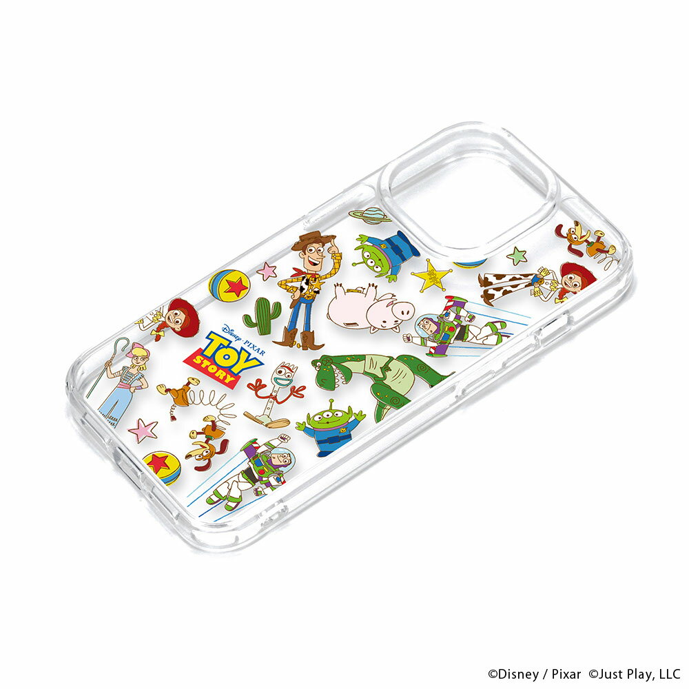 W77×H151×D14mm　28g「PG-D23BPT13TOY」は、ピクサーキャラクターデザインのiPhone 15 Pro用 クリアハイブリッドケースです。クリアデザインでiPhone本体の美しさを最大限に活かします。耐久性のあるポリ...
