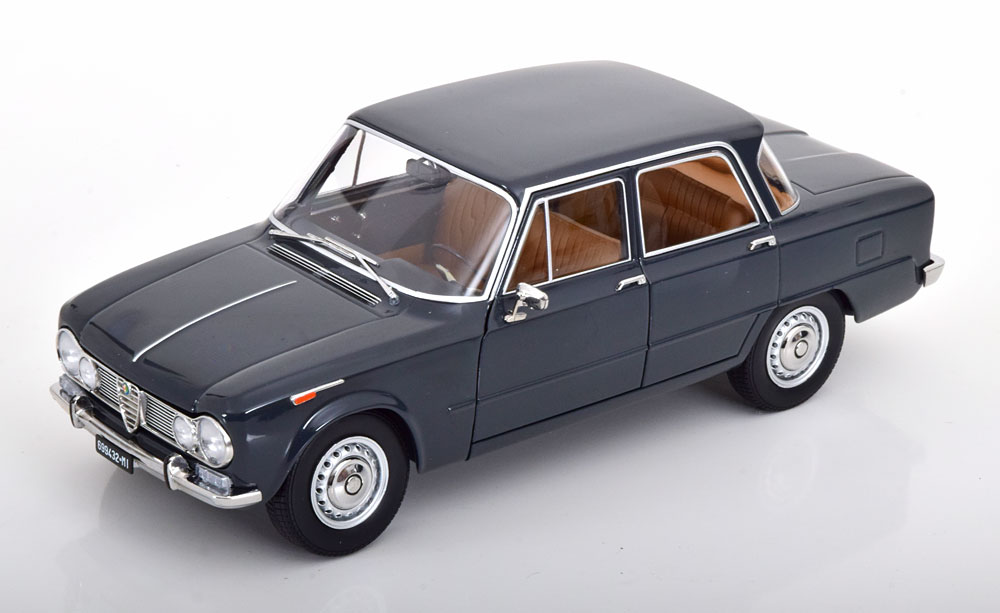●スケール：1：18　ダイキャストモデル　フロントドアのみ開閉ギミックあり。 ●メーカー：Mitica（イタリア最大のモデルカーディストリビューターのメーカーブランド） ●アルファロメオ・ジュリアは、ジュリエッタ（1.3 リッター）の後にそ...