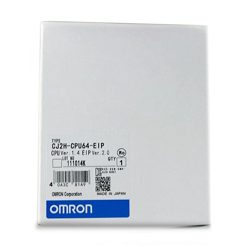 オムロン omron CJ2H-CPU64-EIP CPUユニット 並行輸入新品になります。 ・注意事項：お客様のモニター環境によって、実際の商品と色合いが異なる場合がございます。 こちらの商品は輸入品のため、お届けまで2週間から3週間いた...