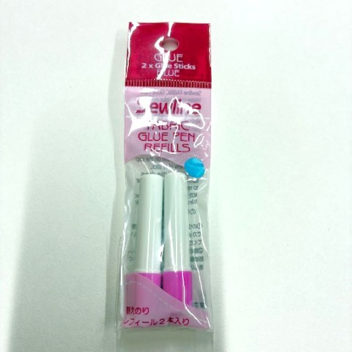 替えのり2個入りです。まち針を使わずにアップリケや縫い代の仮止めをすることができます。色付きののりは乾くと色が消え、水洗いをすれば綺麗に落とせます。のりがなくなったら「替えのり」で手を汚さず簡単に取り替えることができます。