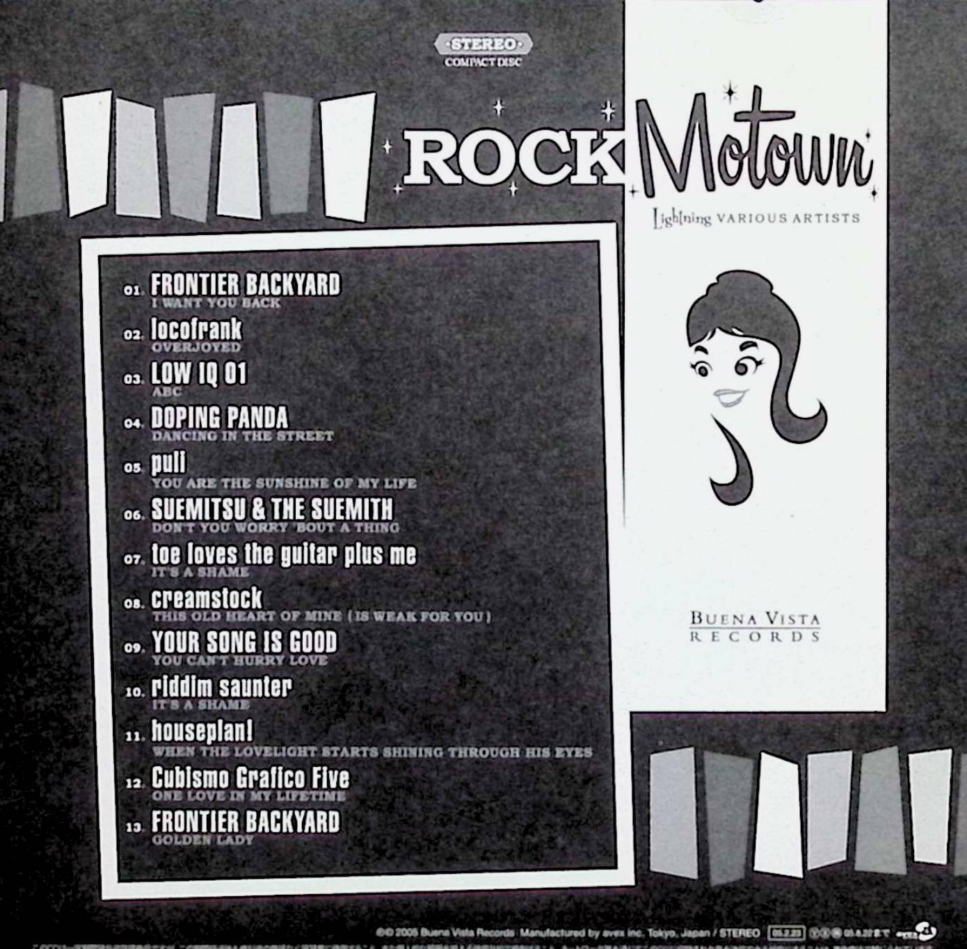 「 ROCK MOTOWN」 Riddim Saunter 1 I WANT YOU BACK / FRONTIER BACKYARD 2 OVERJOYED / locofrank 3 ABC[ABC] / LOW IQ 01 4 DAN...