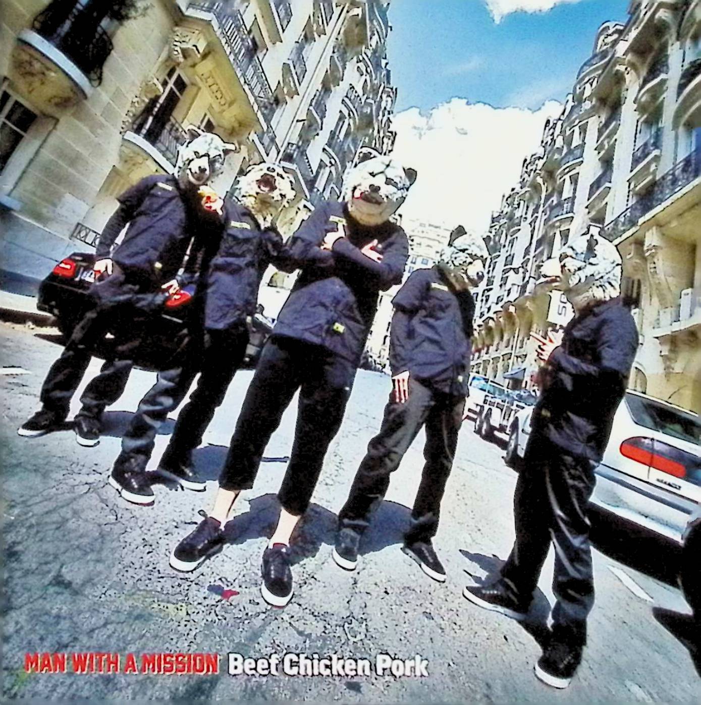 「 Beef Chicken Pork」 MAN WITH A MISSION 収録曲リスト 1. distance (ENG Ver.) 2. Get Off of My Way (ENG Ver.) 3. HASTA LA VISTA ...