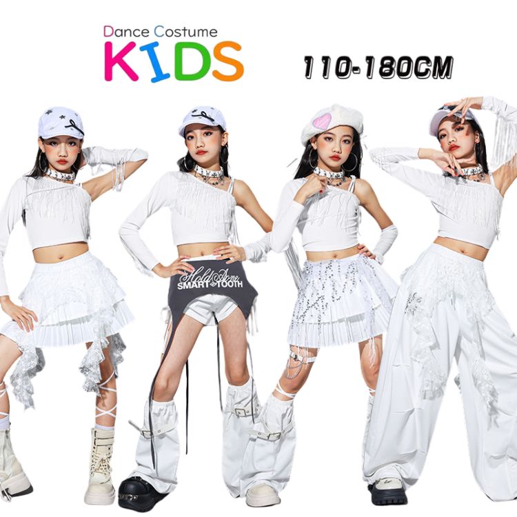 人気検索キーワード：白 ホワイト トップス 長パンツ 短パンツ スカート ワンショルダー へそ出し キッズ ダンス セットアップ 韓国 k-pop ヒップホップ 女の子 ギャル かっこいい カジュアル ゆったり 長袖 子供服 ステージ衣装 ...