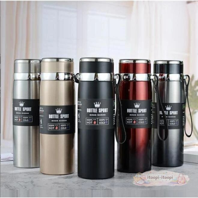 水筒600ml800ml1000mlメンズレディース保温保冷水筒ステンレスボトル持ち運びやすいステンレスマグコップお出かけ旅行通勤通学便大容量全6色 容量：600ml800ml1000ml 保温時間：6時間後で77度以上キープ/12時間後で...