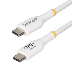 1m、ホワイト。最大240WのPower Delivery EPRでUSB-Cデバイスを接続・充電●Power Delivery 3.1 EPR(Extended Power Range )に対応するUSB Cケーブル ●最大240W 5A...