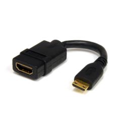 HDMI Mini対応ポータブルデバイスをHDMIテレビ/ディスプレイに接続【スターテック.com】【 安心メーカー無期限保証 】●4Kビデオをサポート(3840x2160p 30Hz、4096x2160p 24Hz)。フルHD(1920x...