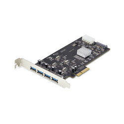 PCI Express経由で4口の5Gbps USB Type-Aポートを増設。各ポートには最大5Gbpsの転送速度に対応する専用コントローラー搭載●PCI Express 2.0 x4スロットに装着し、デスクトップPCやサーバーに4口のU...