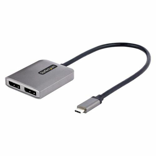 USB Type-Cデバイスを2台のDisplayPortモニターに接続し、高性能なデュアルディスプレイのデスクトップ環境を実現●2x 5K60Hzディスプレイ対応USB-C - デュアルDisplayPort MSTハブ ●動作環境：単体...