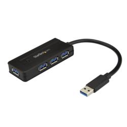 ノートパソコンにUSB 3.0ポート4口と電話の充電機能を外付けするポータブルハブ【スターテック.com】●USB Type-Aポート4口を増設するUSB 3.0ハブ(5Gbps)。4ポートのうち1口でBC 1.2に対応、USB周辺機器の充...