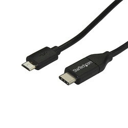 2m、USB 2.0、オス-オス、Thunderbolt 3互換。USB-Cホスト経由で、USB 2.0 Micro-Bデバイスを長距離で充電および同期●USB-CホストからUSB 2.0 Micro-Bデバイスを充電および同期(長距離対応...
